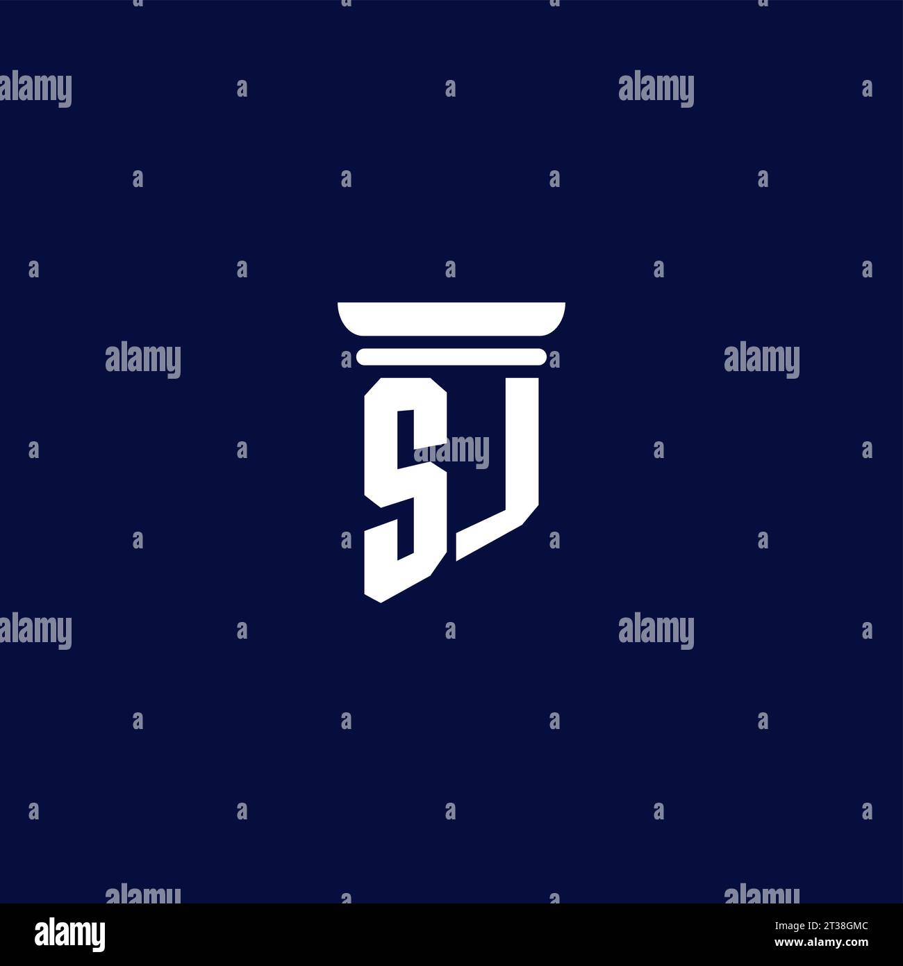 SJ initial monogram logo design for law firm company Stock Vector Image ...