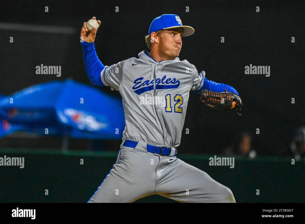 Santa Margarita Eagles pitcher Collin Clarke (12) pitches during the ...