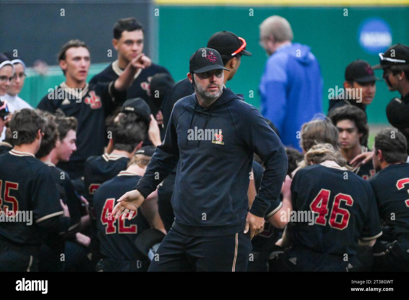 JSerra Lions head coach Brett Kay before the CIF Southern Section ...