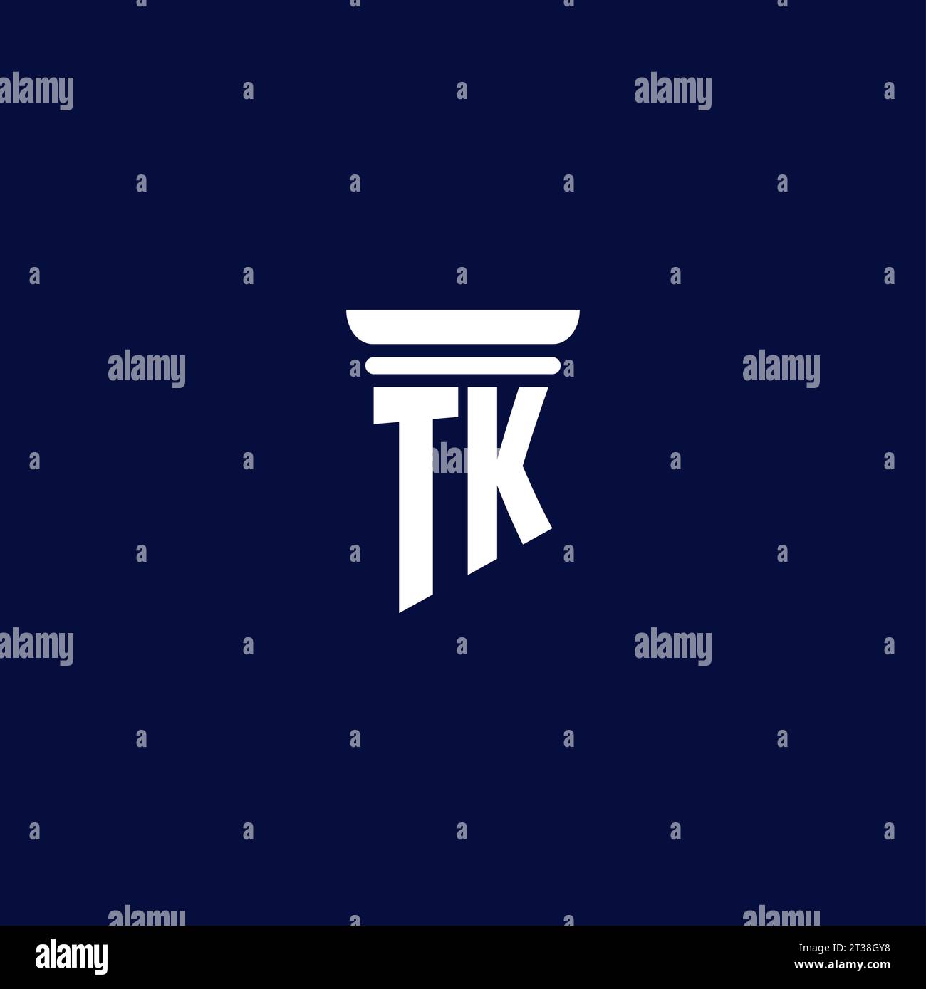 TK initial monogram logo design for law firm company Stock Vector Image ...