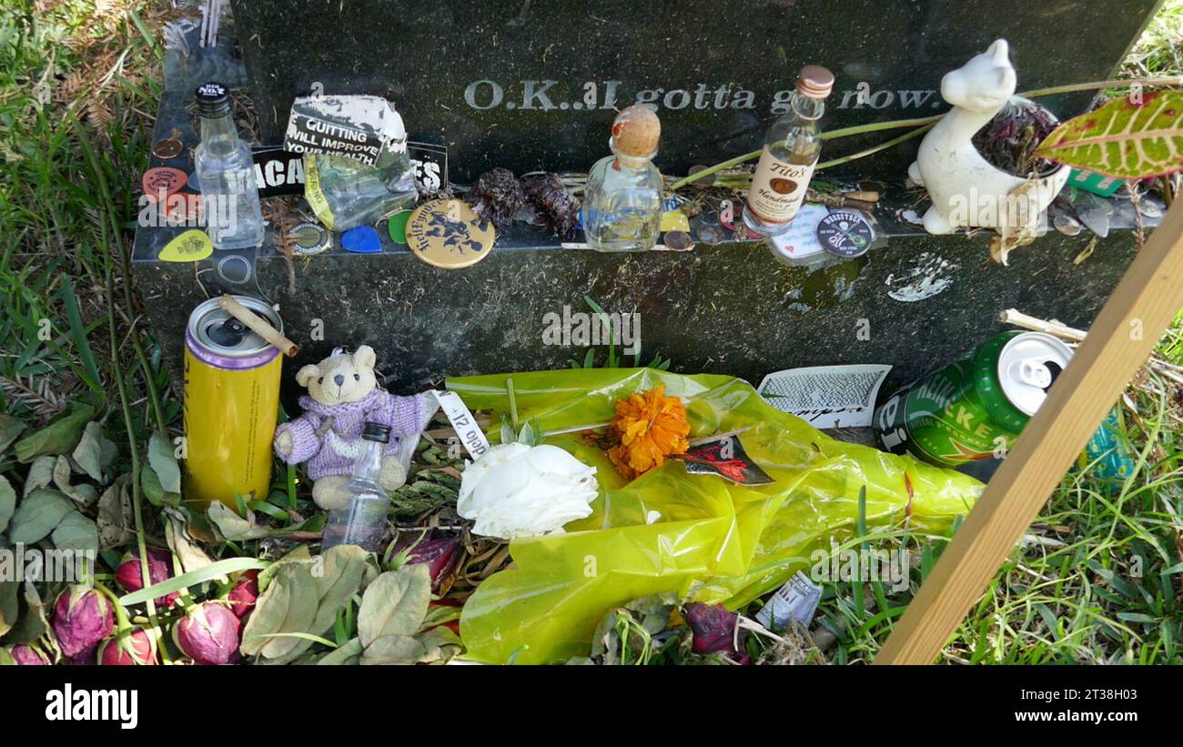 Los Angeles, California, USA 21st October 2023 Dee Dee Ramone Grave ...