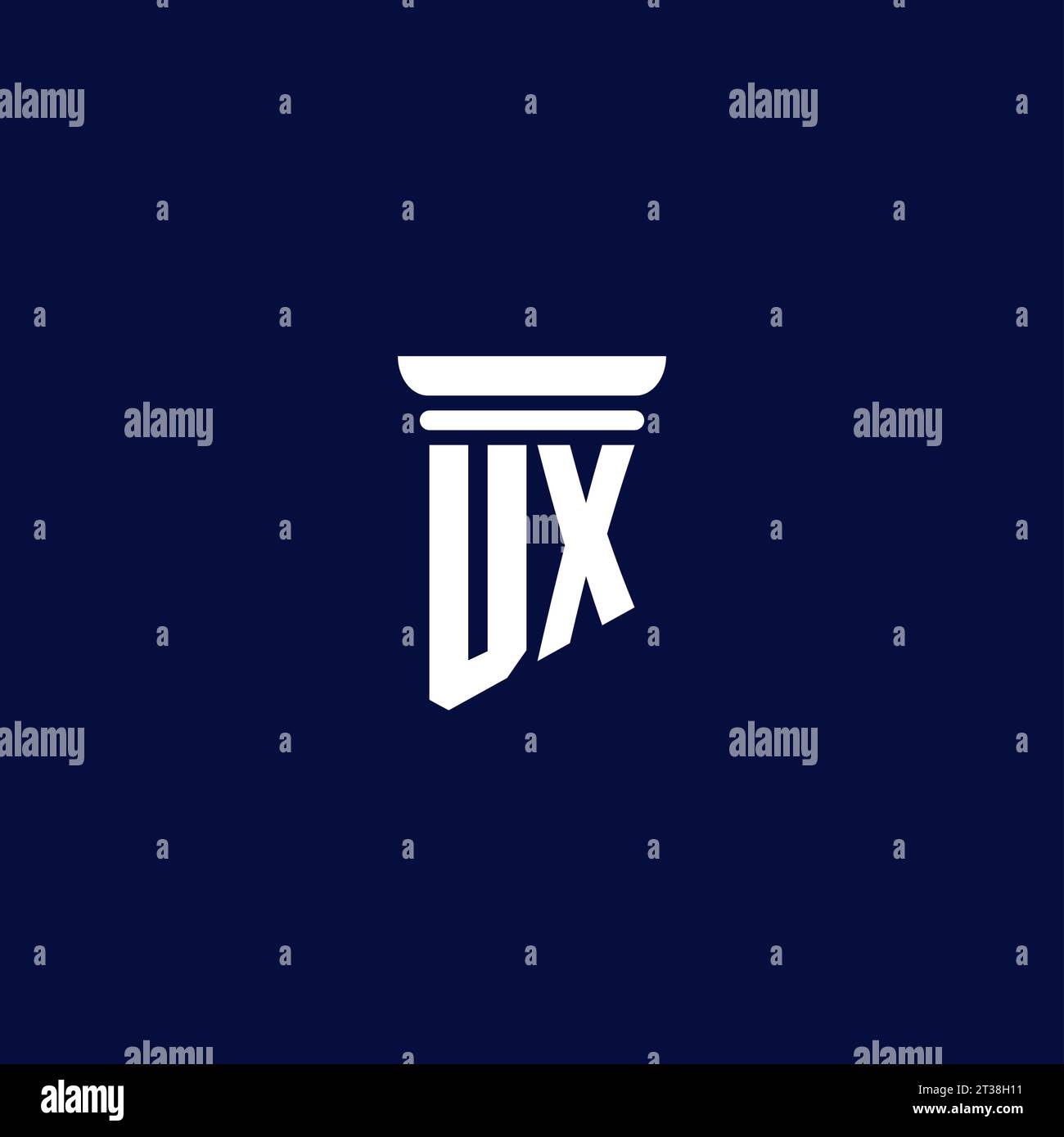 UX initial monogram logo design for law firm company Stock Vector Image ...