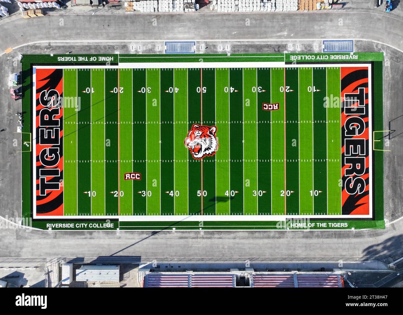 General overall aerial view of Wheelock Stadium Football Field at ...