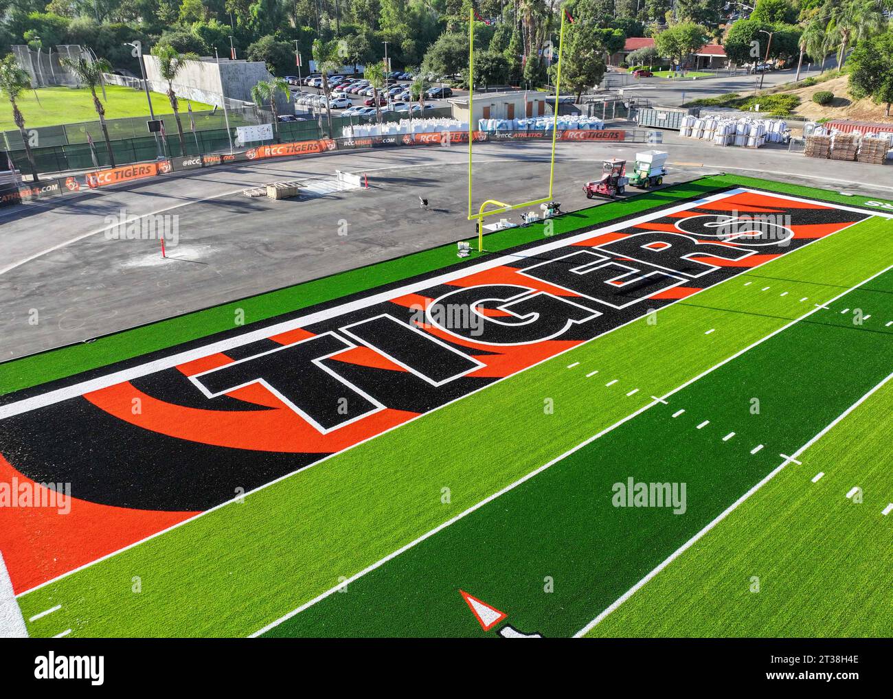 General overall aerial view of Wheelock Stadium Football Field at ...