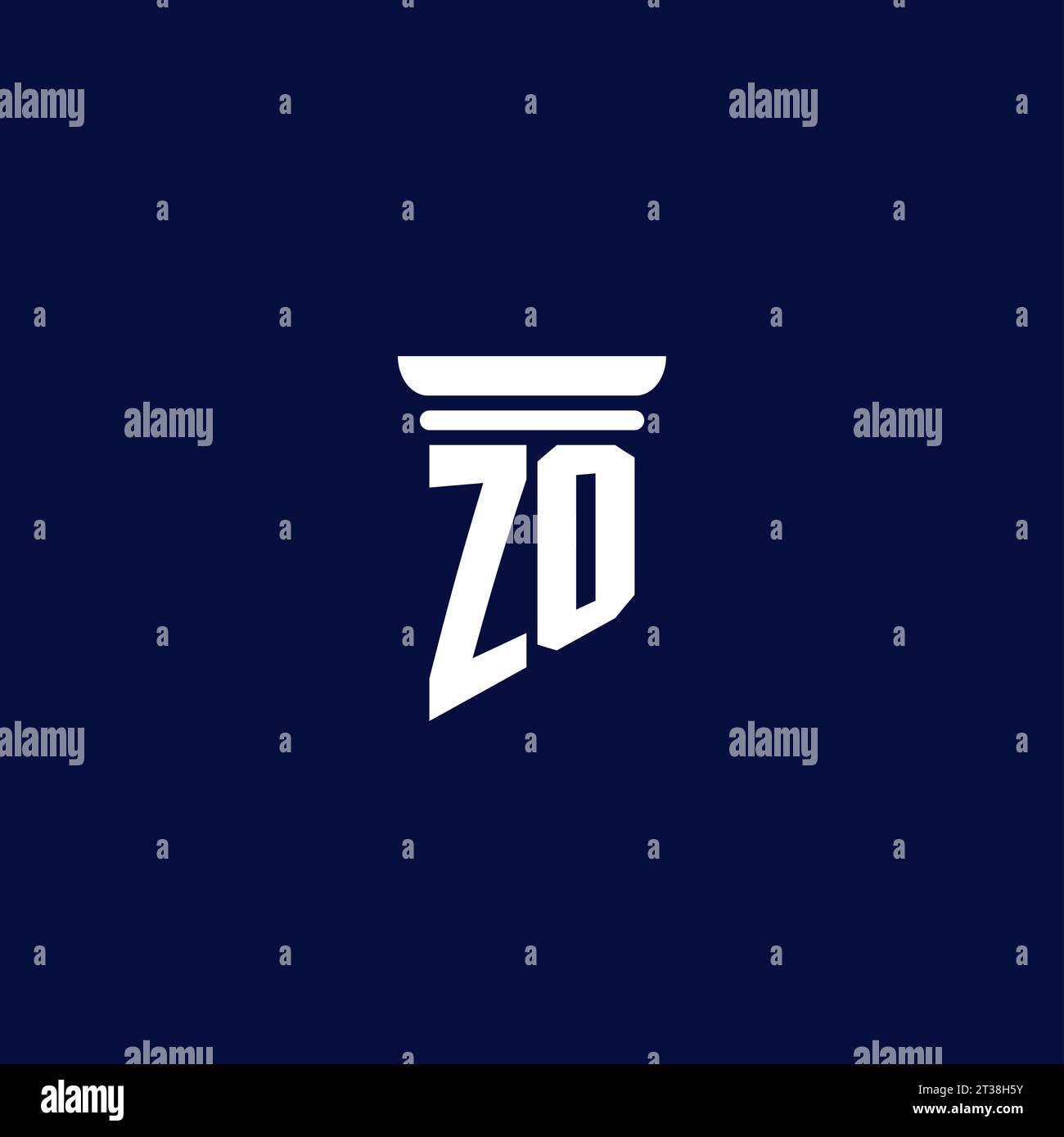 ZO initial monogram logo design for law firm company Stock Vector Image ...