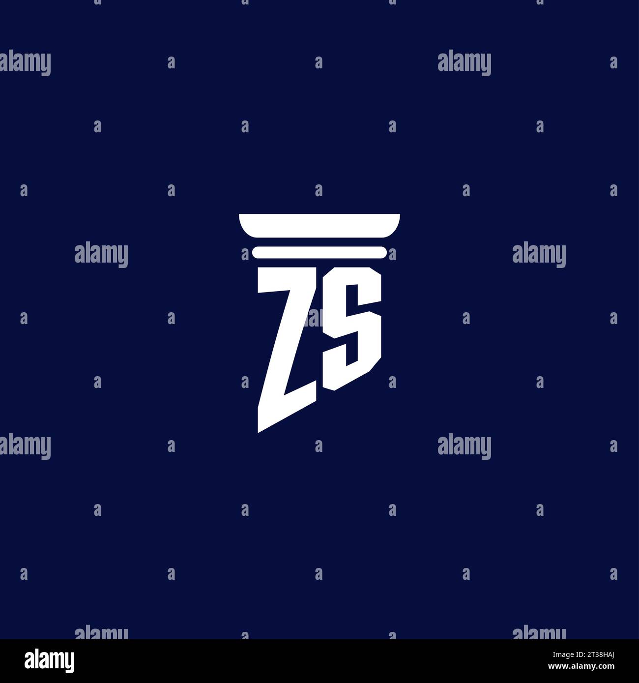 ZS initial monogram logo design for law firm company Stock Vector Image ...
