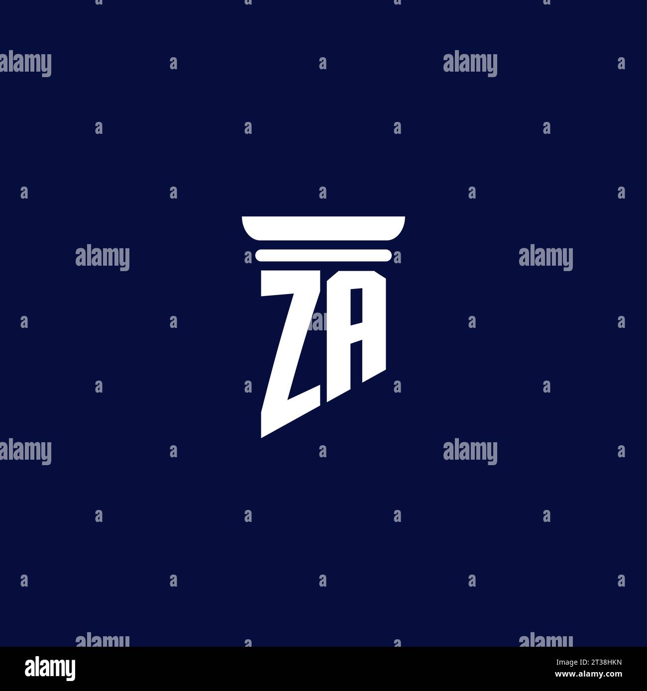 ZA initial monogram logo design for law firm company Stock Vector Image ...