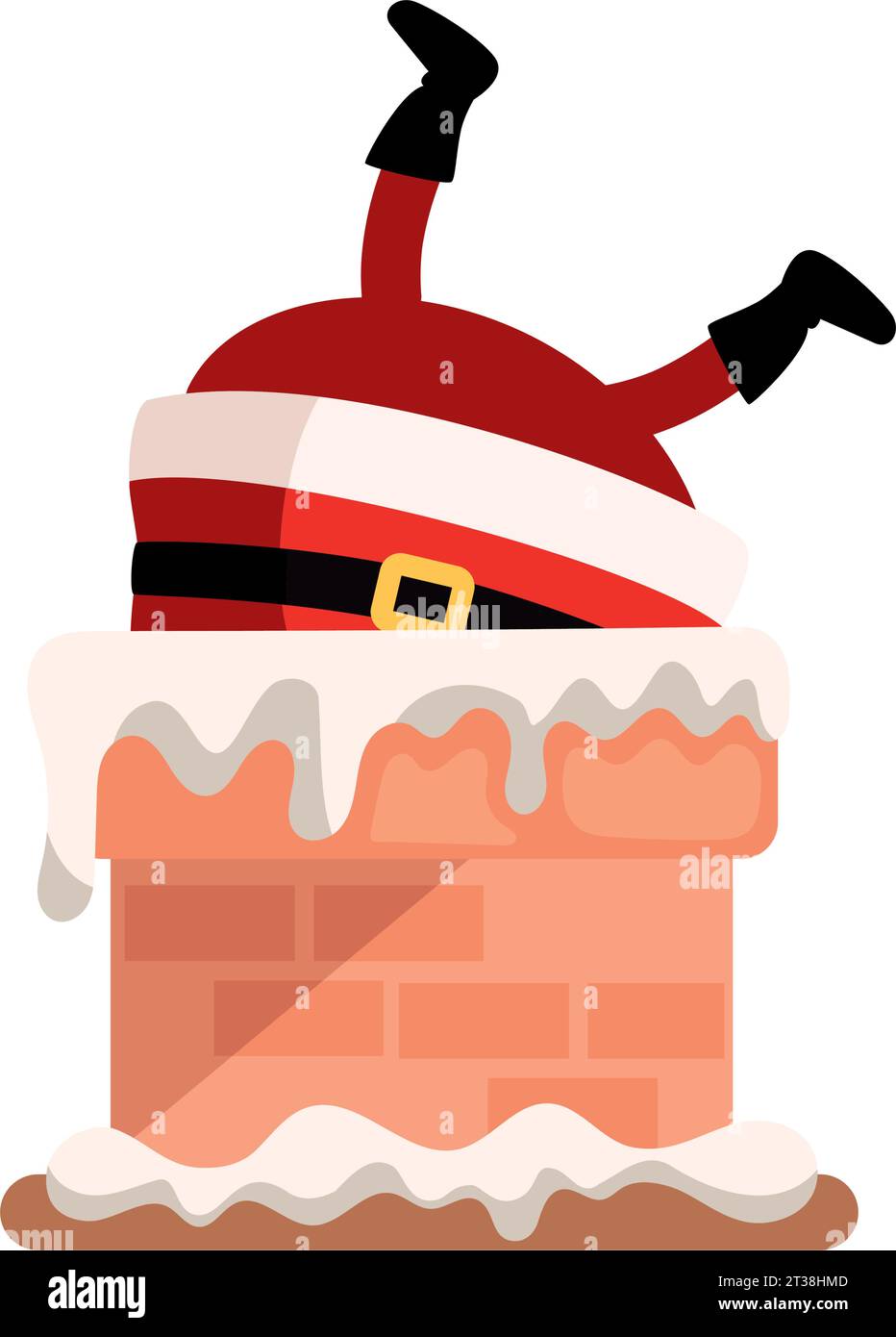 santa claus legs on chimney Stock Vector Image & Art - Alamy