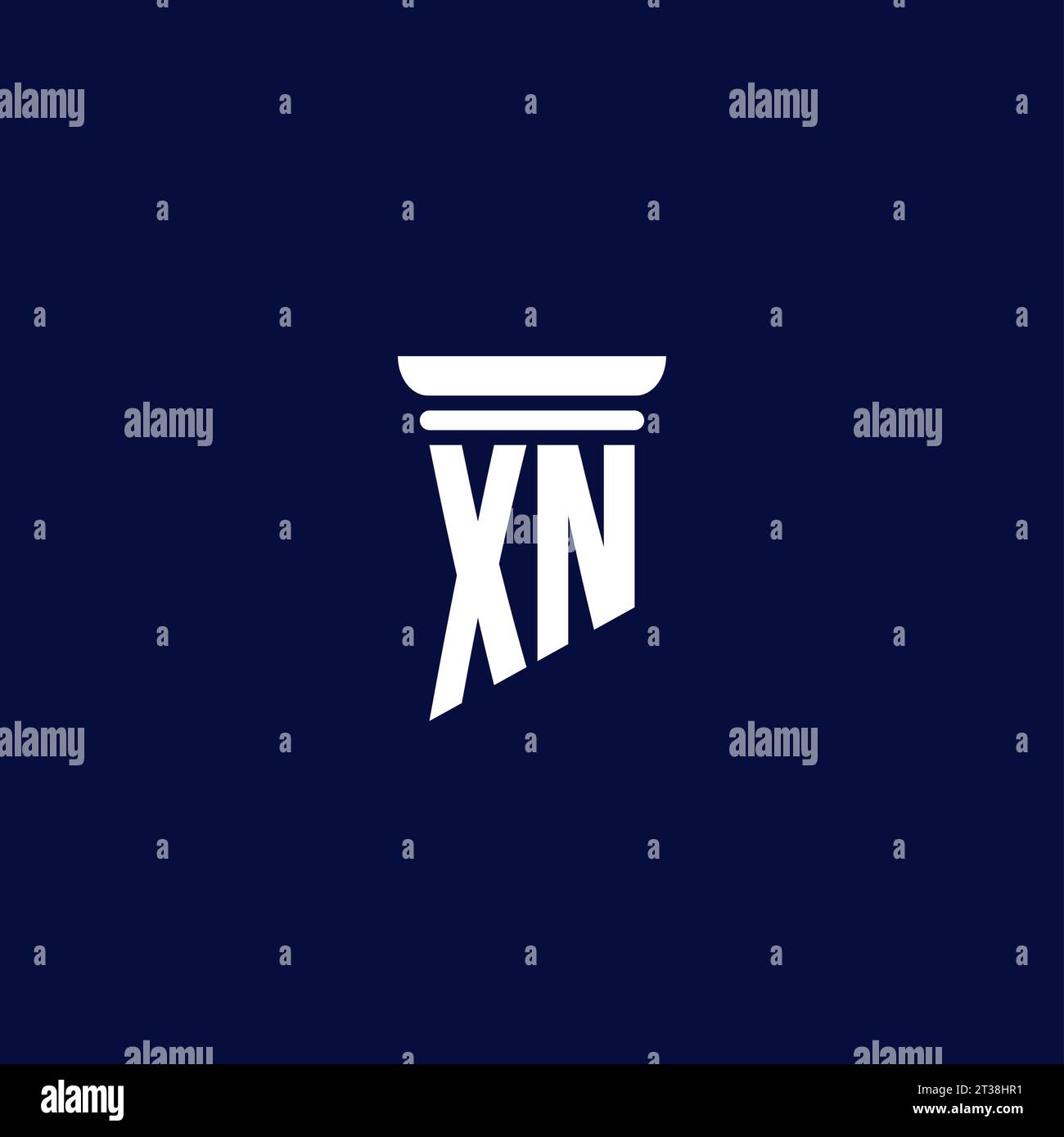 XN initial monogram logo design for law firm company Stock Vector Image ...