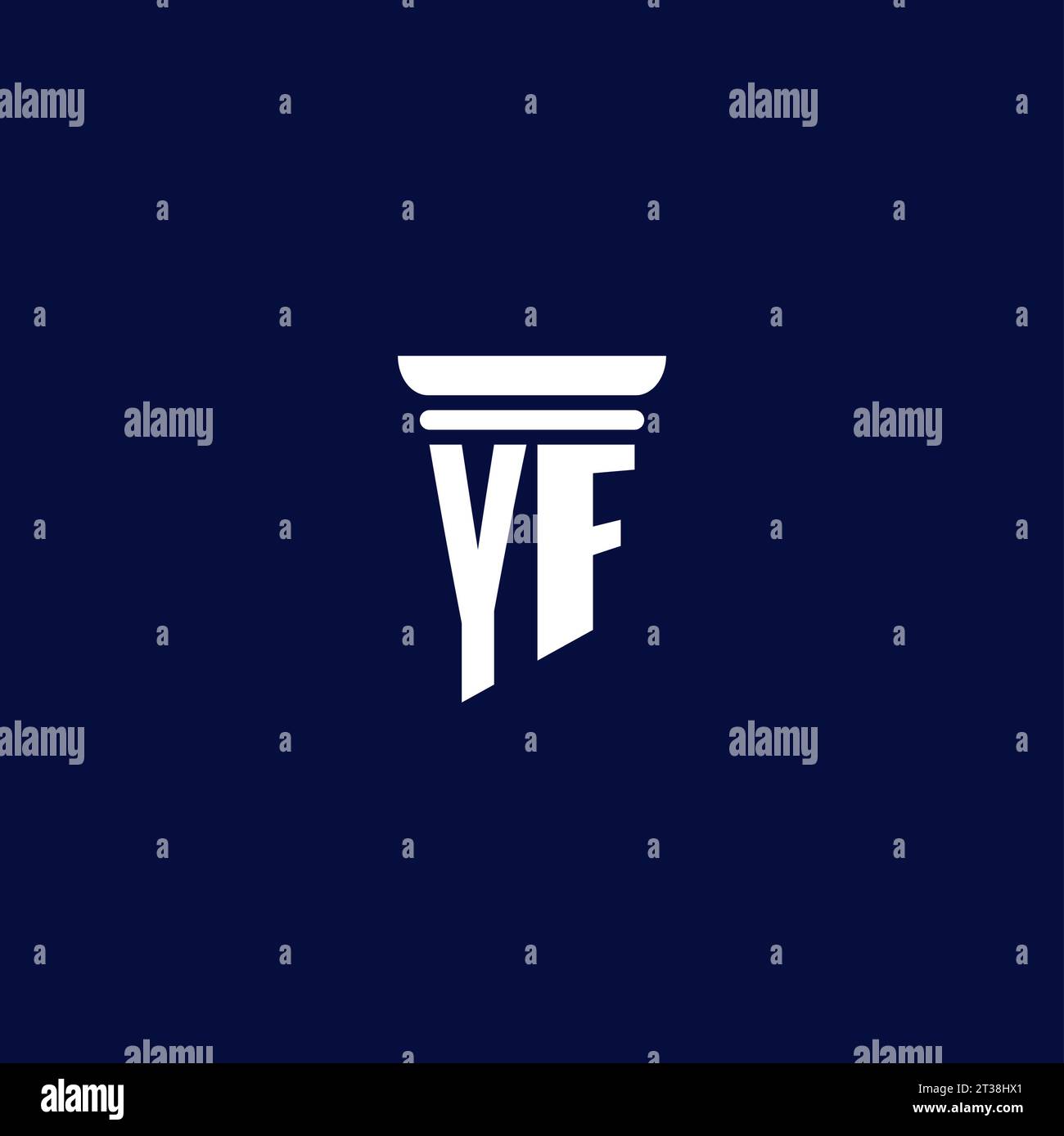 YF initial monogram logo design for law firm company Stock Vector Image ...