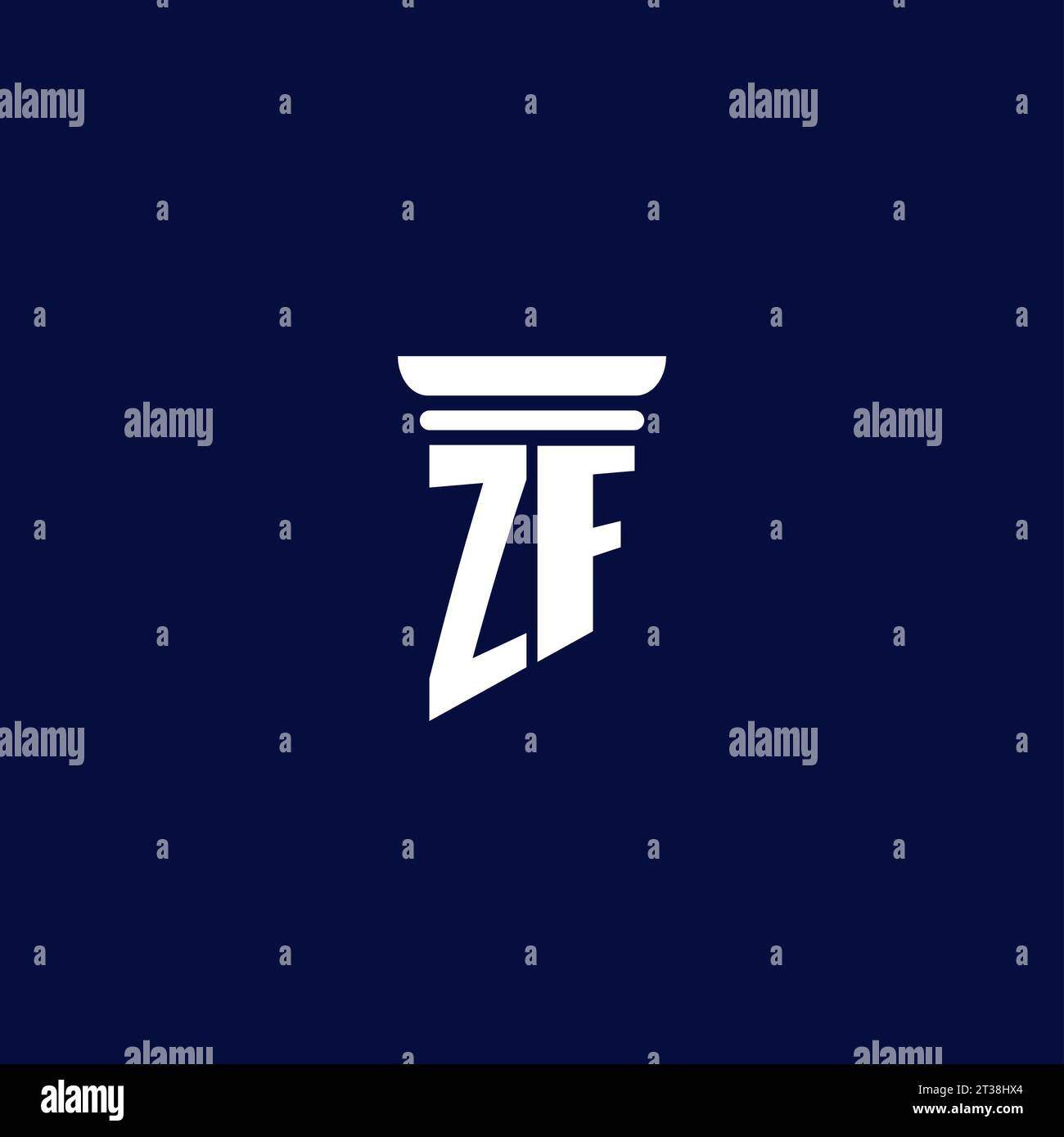 ZF initial monogram logo design for law firm company Stock Vector Image ...