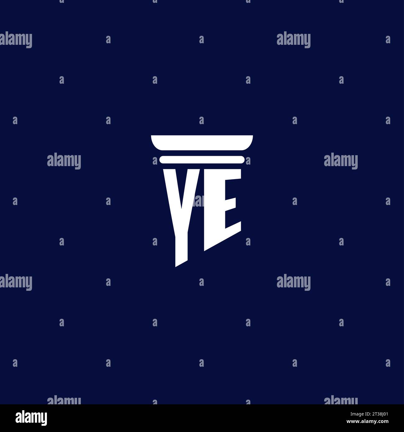 YE initial monogram logo design for law firm company Stock Vector Image ...