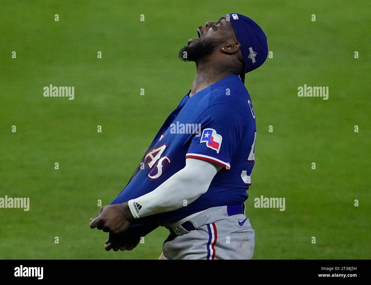 Houston, United States. 23rd Oct, 2023. Texas Rangers Adolis Garcia ...