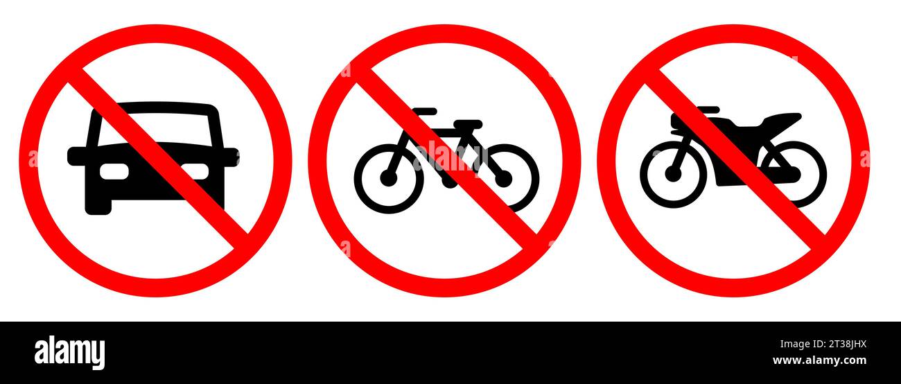 Restricted prohibit car motorcycle bike bicycle motorbike not allowed ...