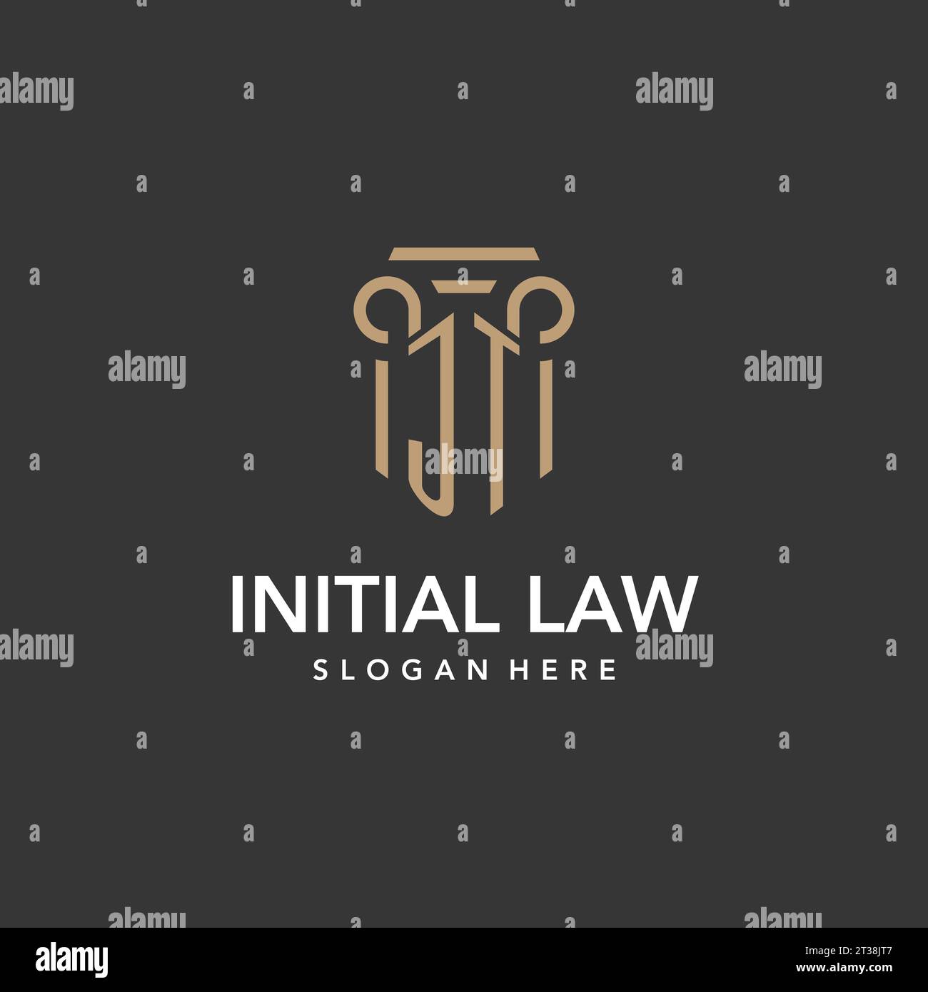 JT logo monogram with pillar style design vector Stock Vector Image & Art - Alamy