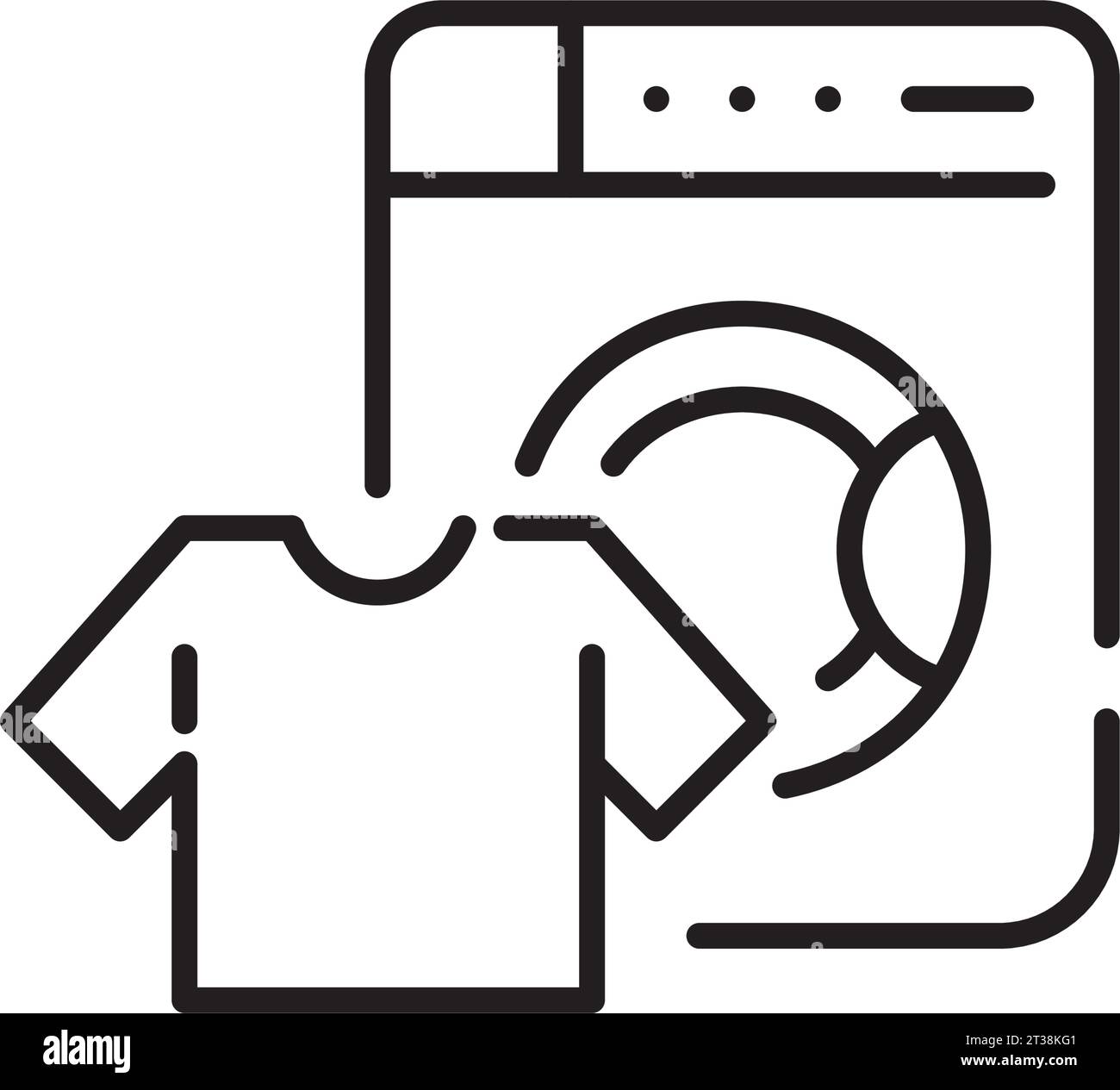Washing machine and clean t shirt. Laundry icon. Pixel perfect ...