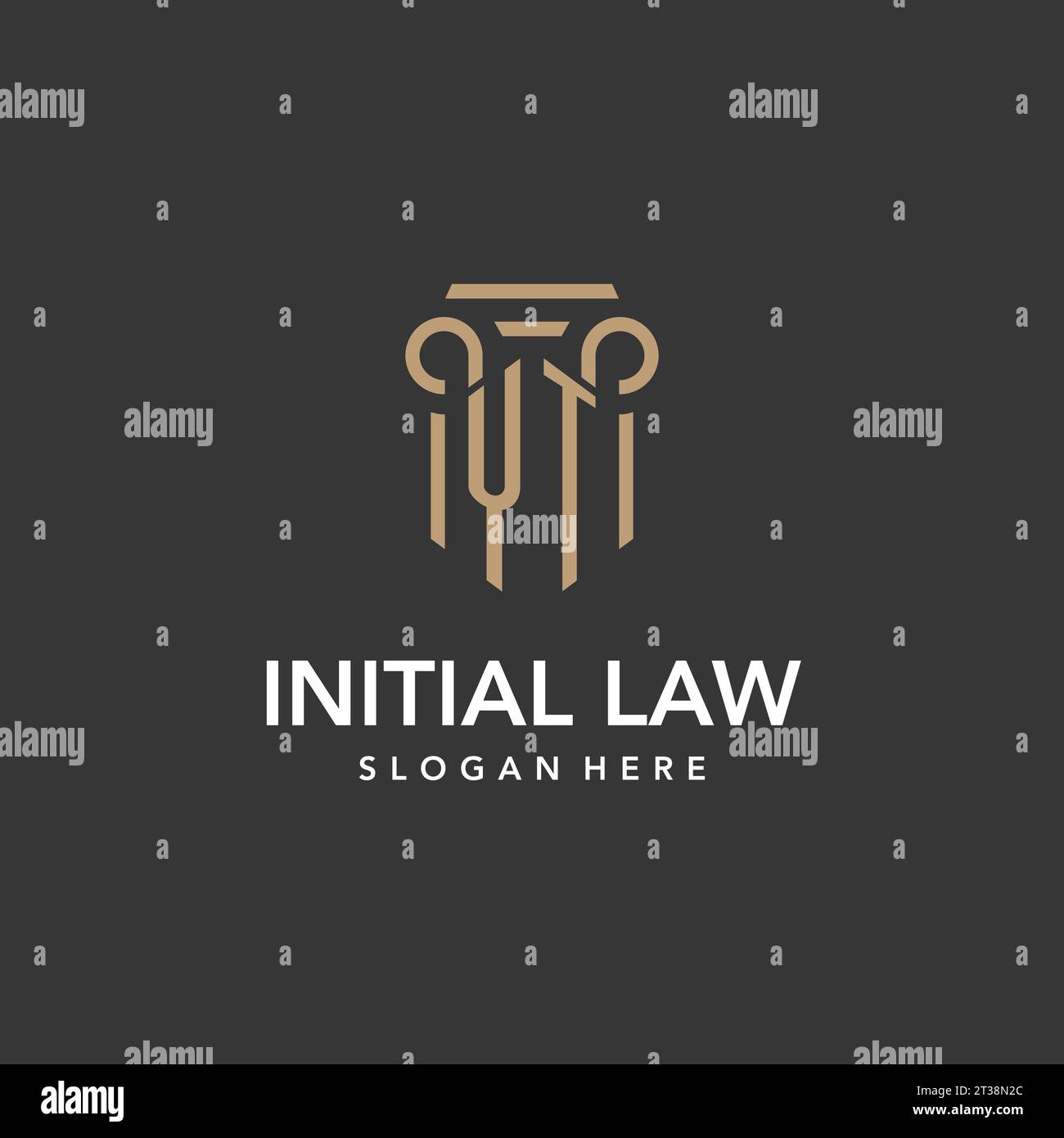 YT logo monogram with pillar style design vector Stock Vector Image ...