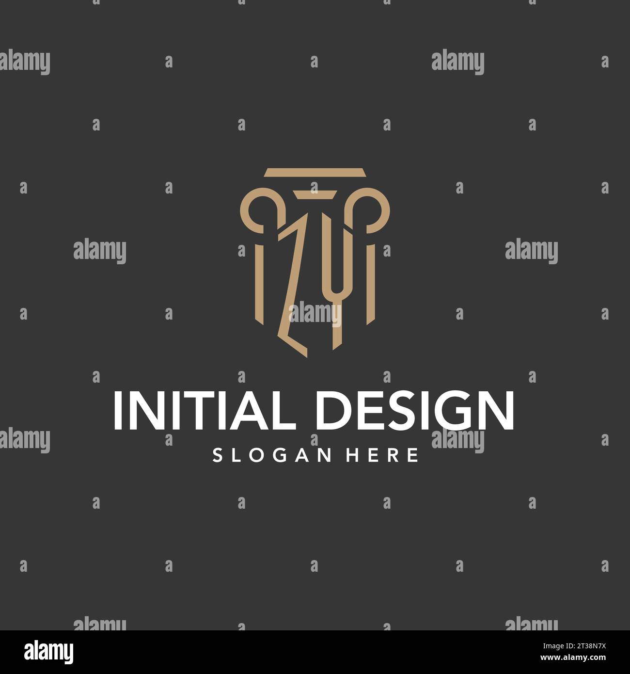 ZY logo monogram with pillar style design vector Stock Vector Image & Art - Alamy