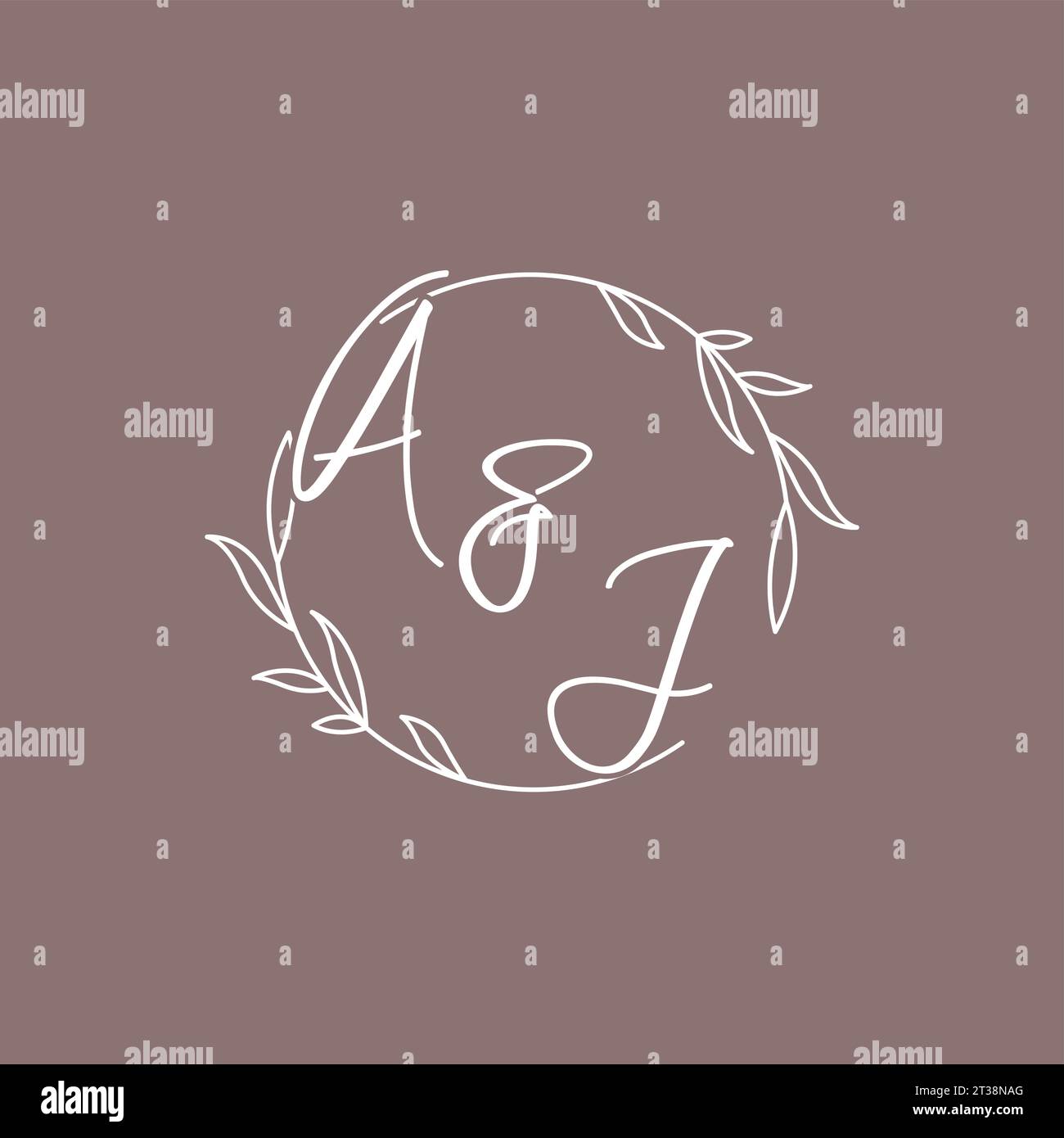 AJ wedding initials monogram logo ideas vector graphic Stock Vector ...