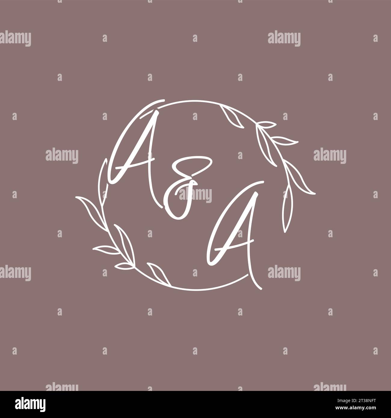 AA wedding initials monogram logo ideas vector graphic Stock Vector ...