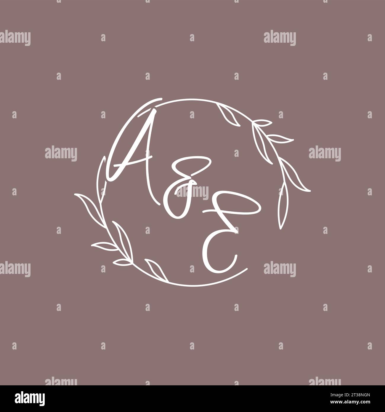 AE wedding initials monogram logo ideas vector graphic Stock Vector ...