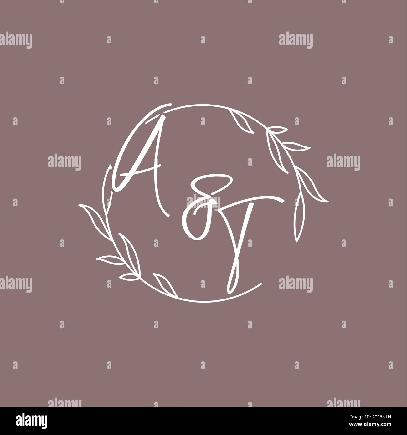 AT wedding initials monogram logo ideas vector graphic Stock Vector ...