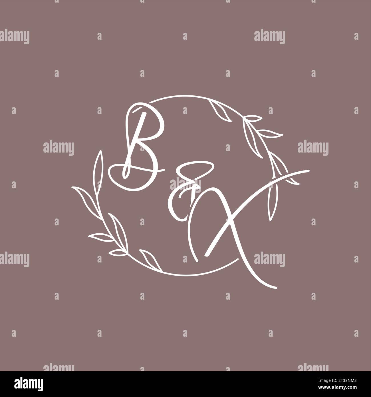 BX wedding initials monogram logo ideas vector graphic Stock Vector ...
