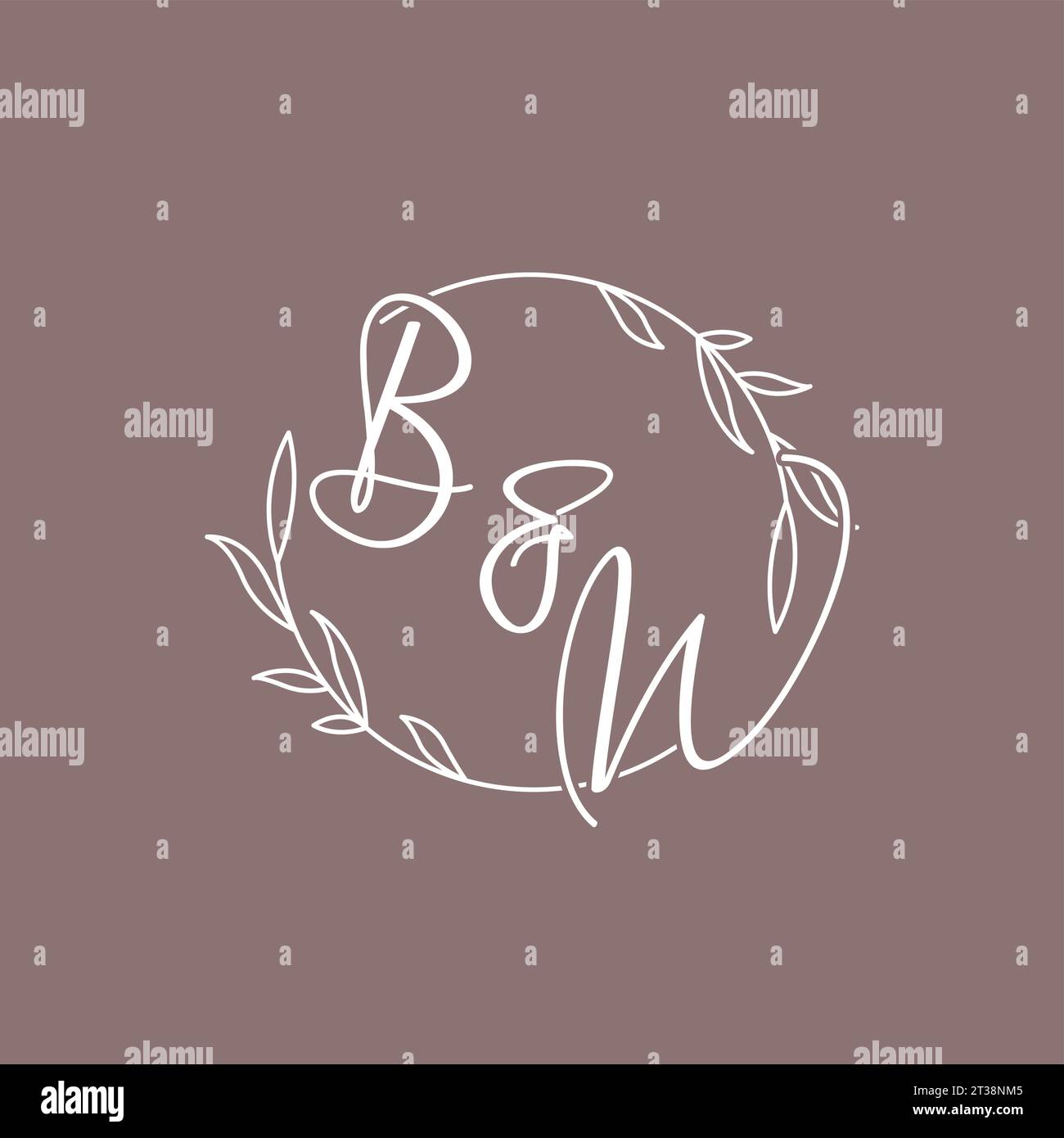 Bw initials logo hi-res stock photography and images - Alamy