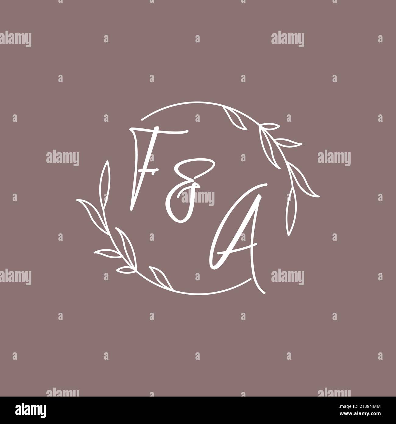 FA wedding initials monogram logo ideas vector graphic Stock Vector ...