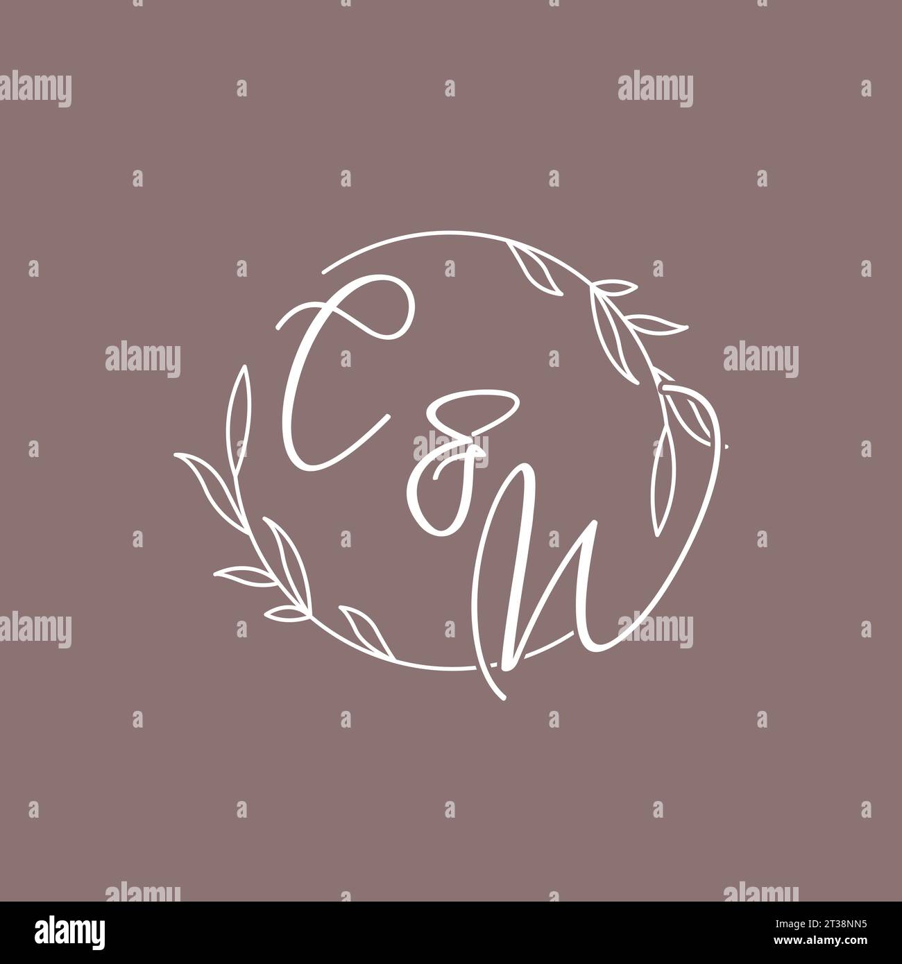 CW wedding initials monogram logo ideas vector graphic Stock Vector ...