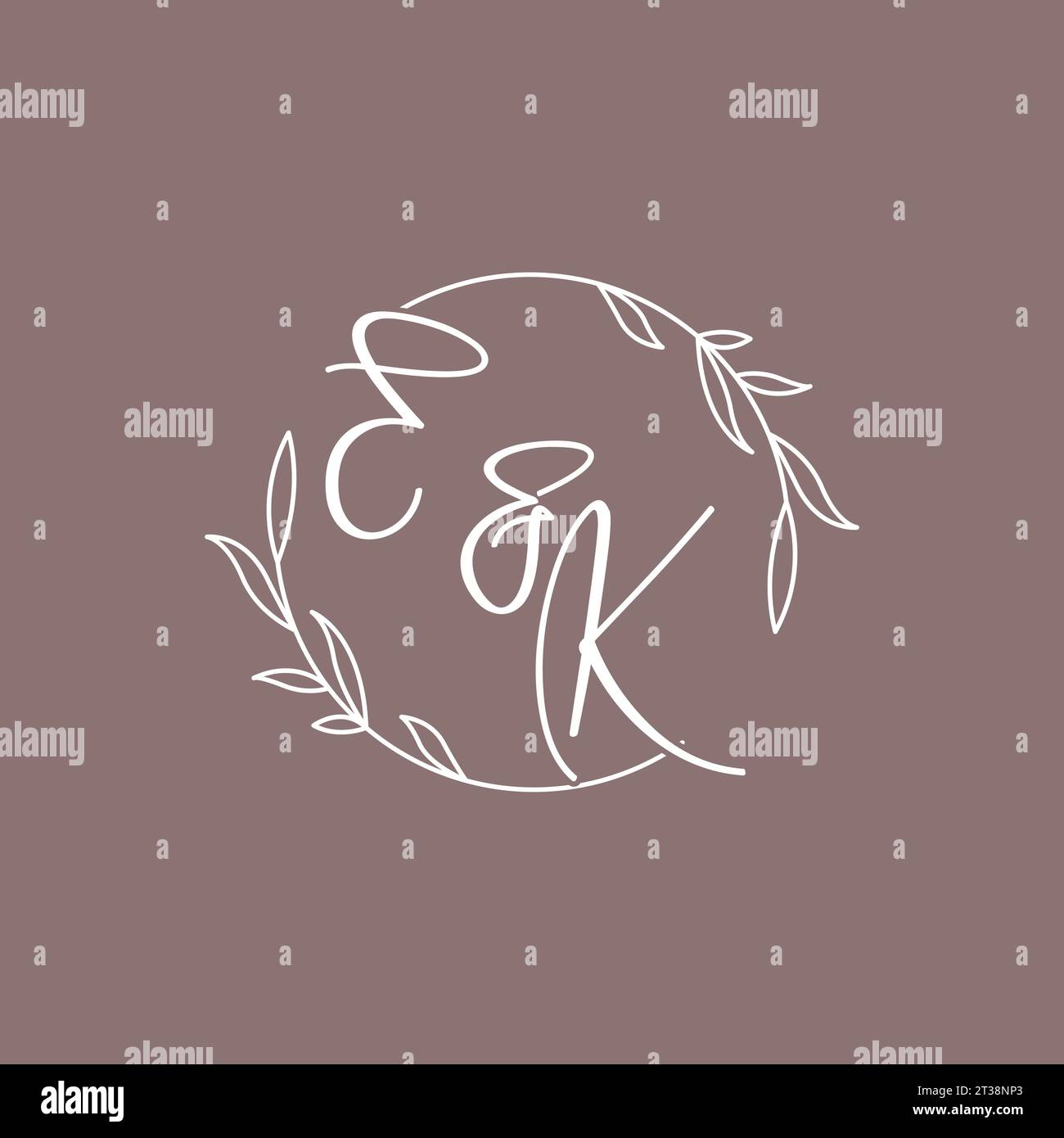EK wedding initials monogram logo ideas vector graphic Stock Vector ...