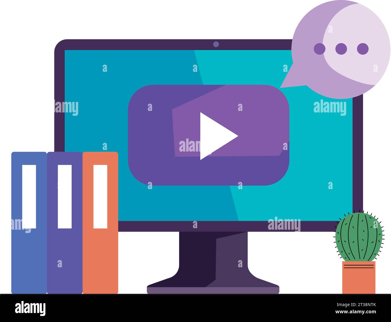 digital video online education illustration Stock Vector Image & Art ...