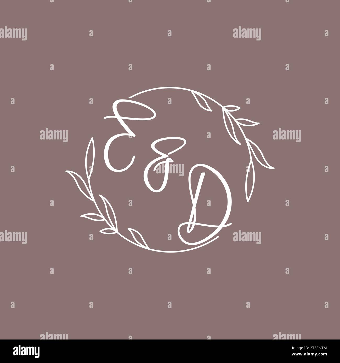 ED wedding initials monogram logo ideas vector graphic Stock Vector ...