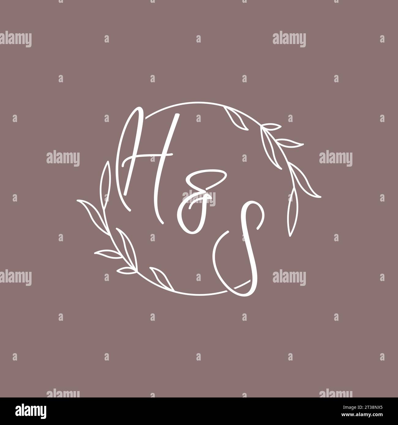 HS wedding initials monogram logo ideas vector graphic Stock Vector ...