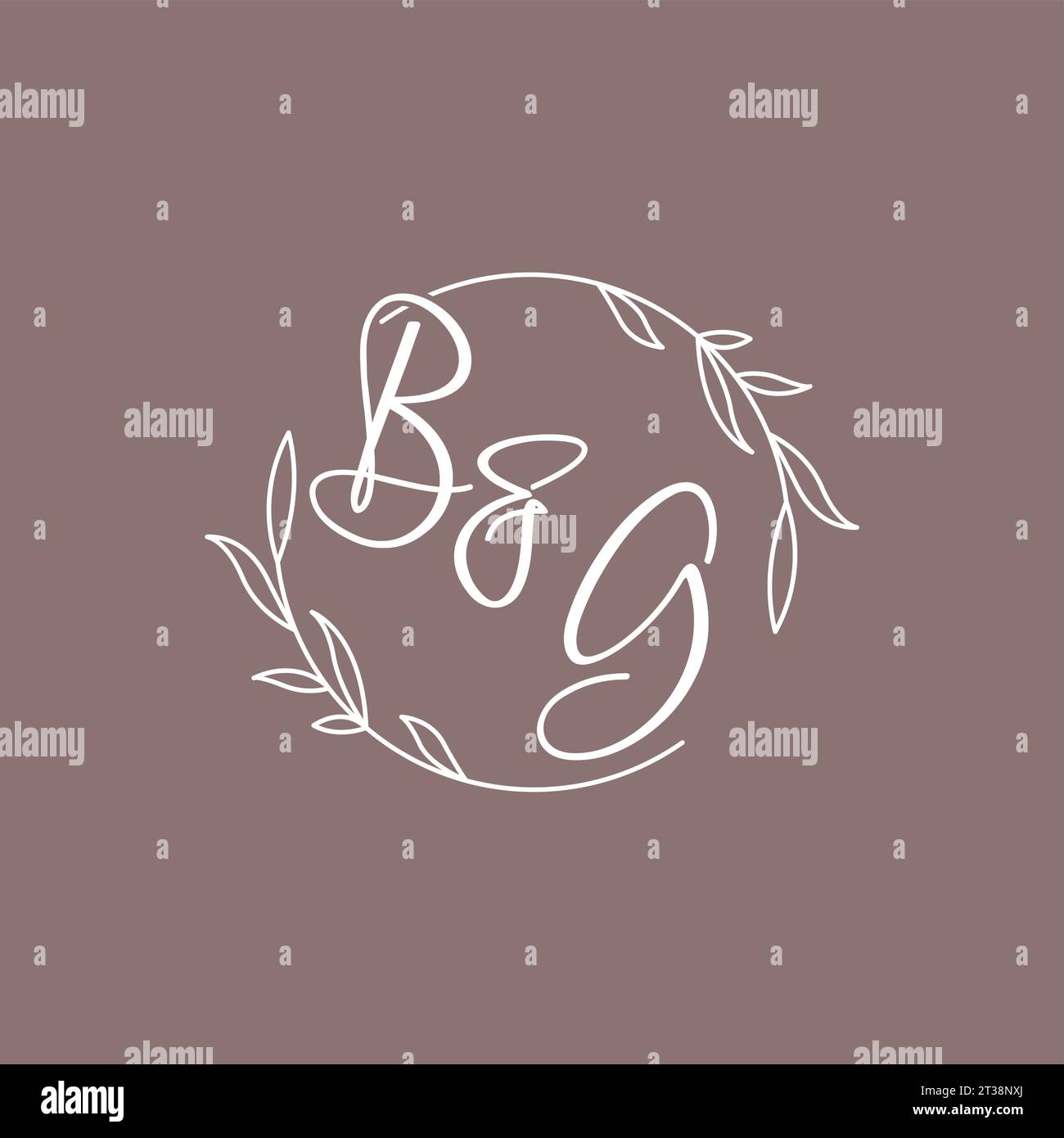 BG wedding initials monogram logo ideas vector graphic Stock Vector Image & Art - Alamy