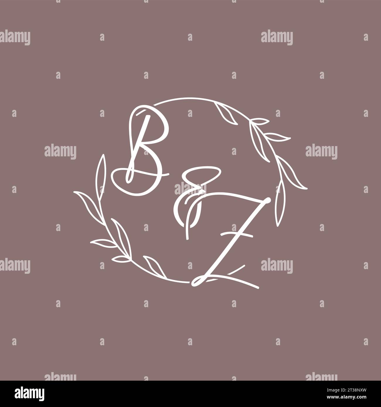 BZ wedding initials monogram logo ideas vector graphic Stock Vector ...