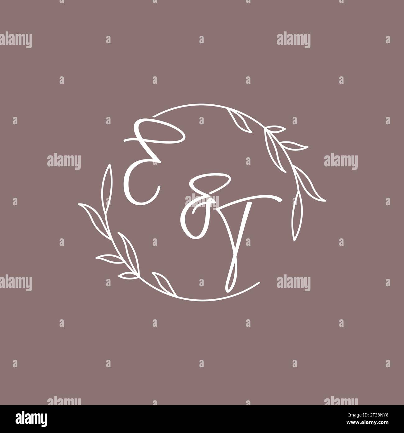 ET wedding initials monogram logo ideas vector graphic Stock Vector ...