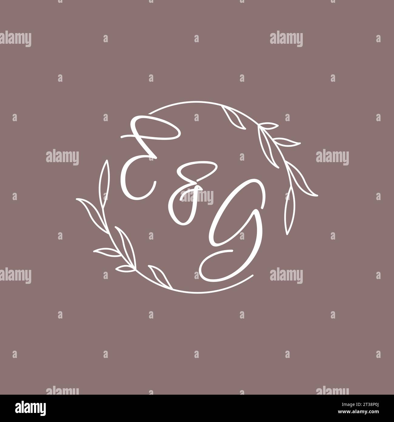 EG wedding initials monogram logo ideas vector graphic Stock Vector ...