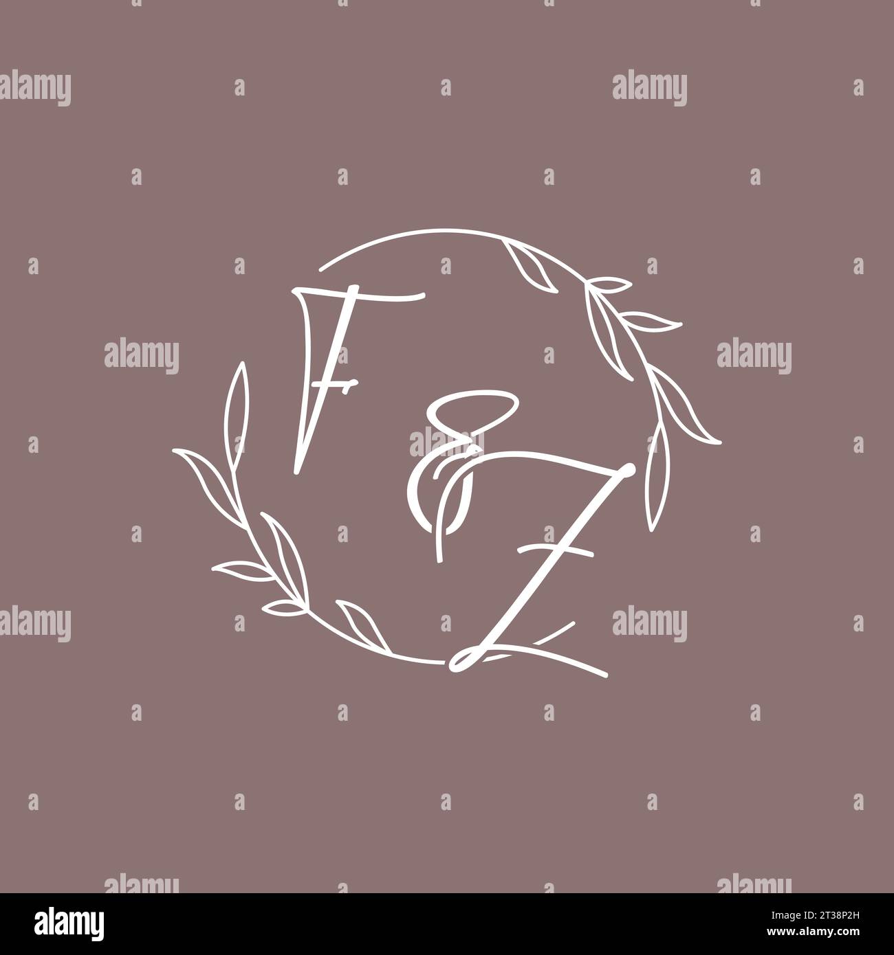 FZ wedding initials monogram logo ideas vector graphic Stock Vector ...