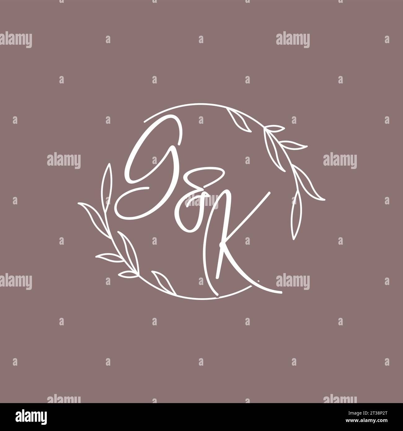 GK wedding initials monogram logo ideas vector graphic Stock Vector ...