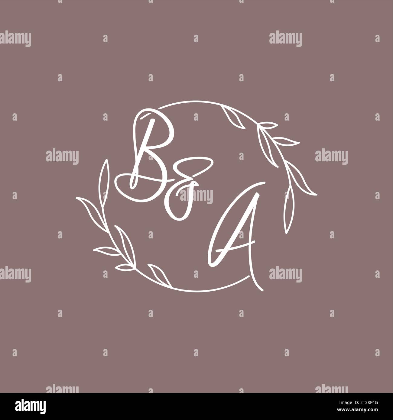 BA wedding initials monogram logo ideas vector graphic Stock Vector ...