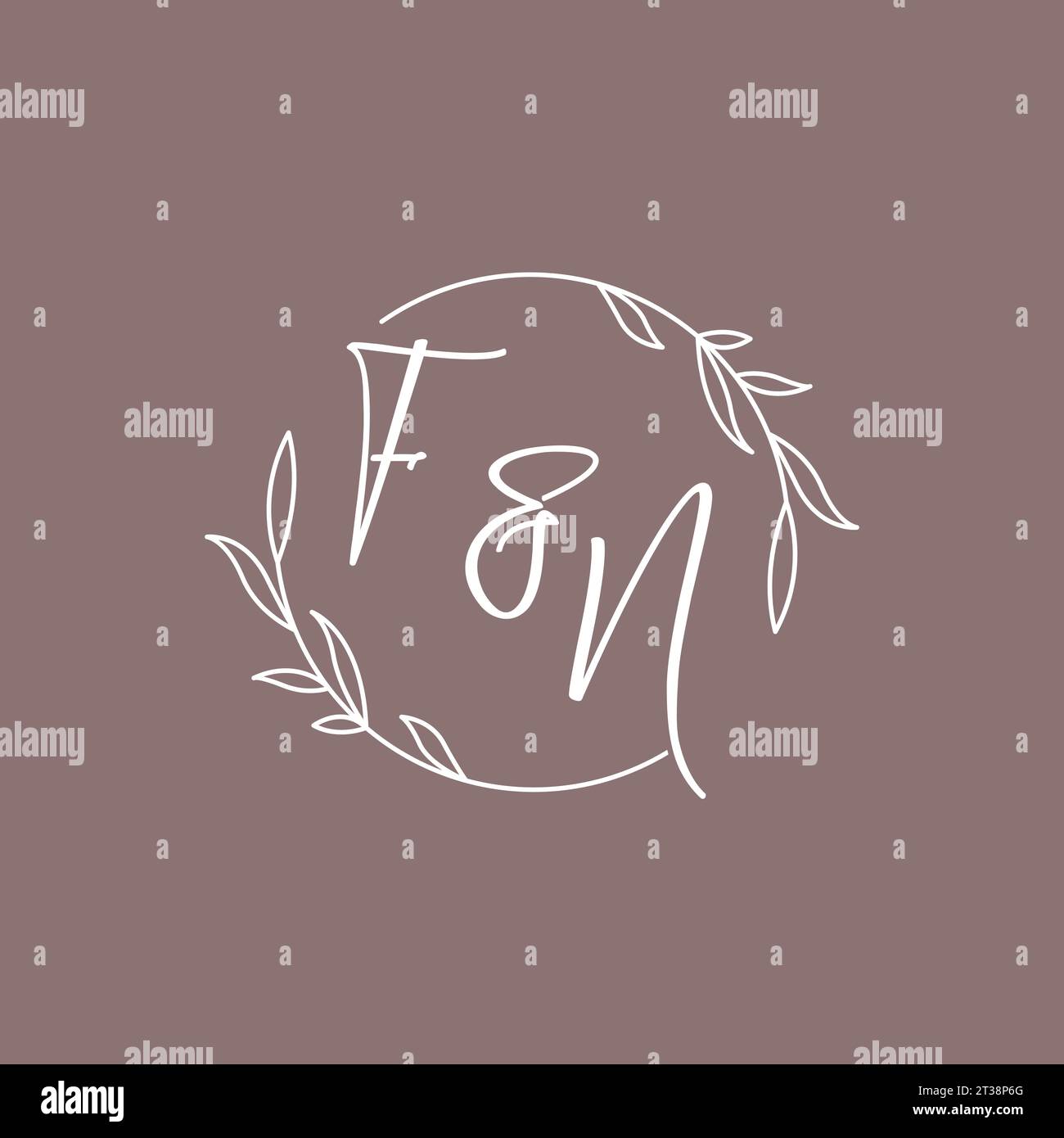 FN wedding initials monogram logo ideas vector graphic Stock Vector ...