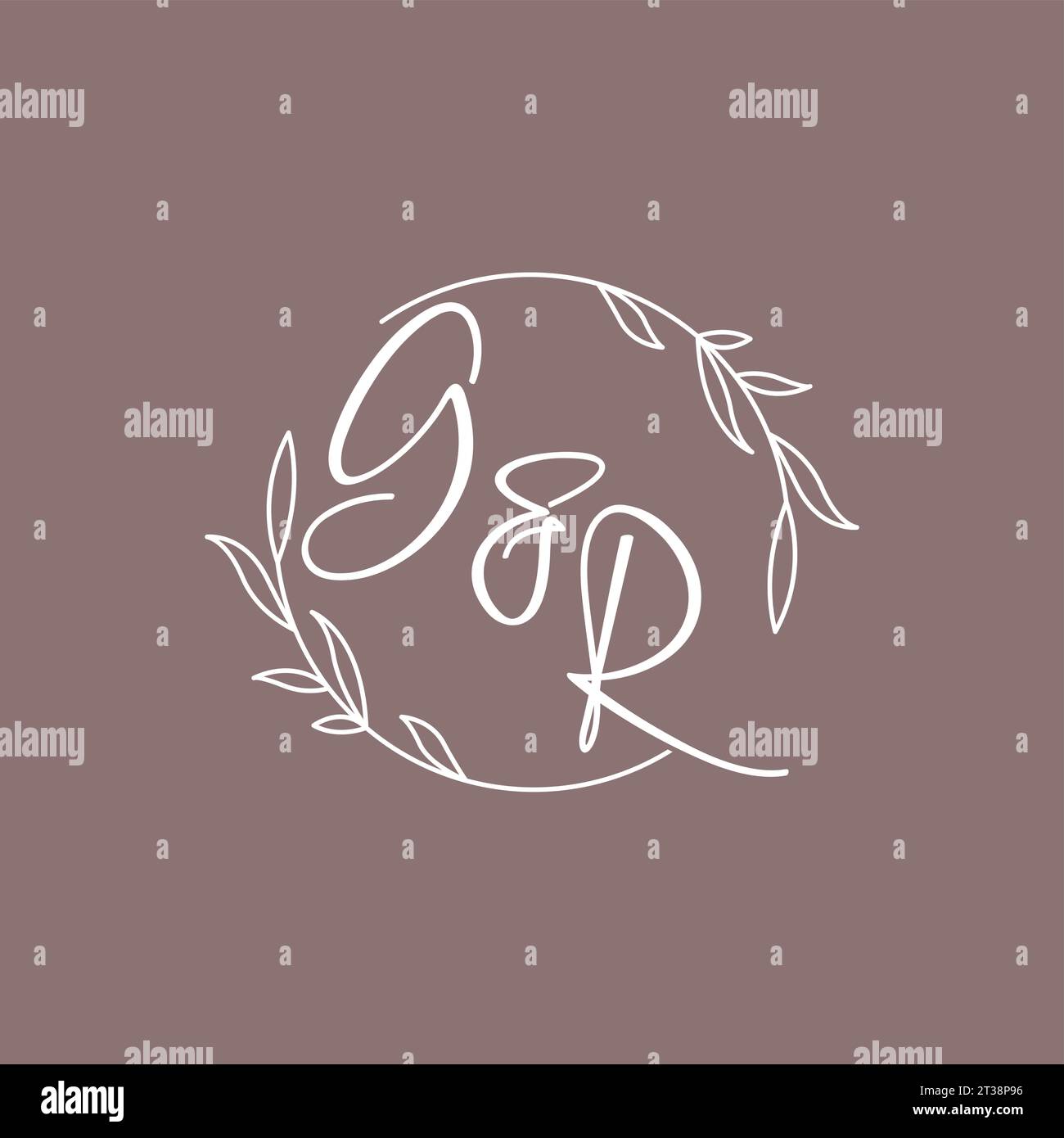 GR wedding initials monogram logo ideas vector graphic Stock Vector ...