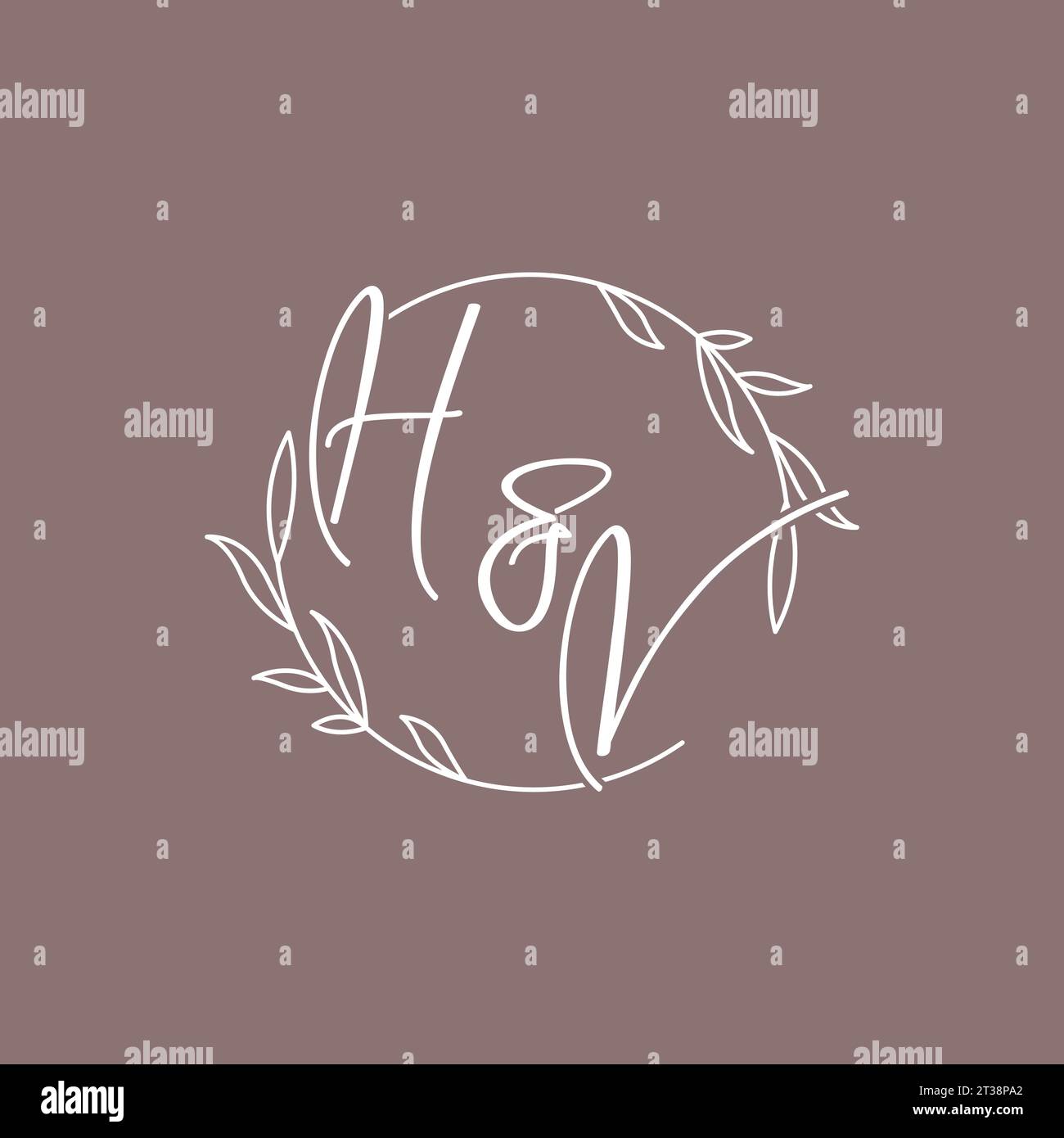 HV wedding initials monogram logo ideas vector graphic Stock Vector ...