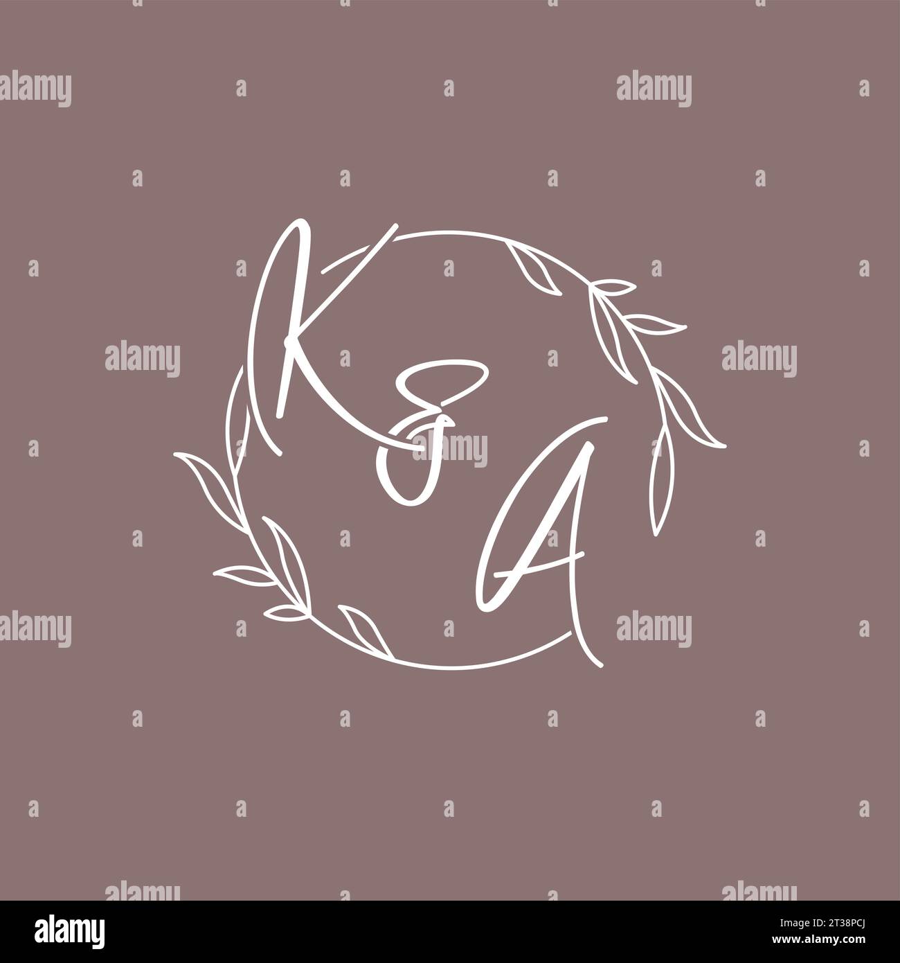 KA wedding initials monogram logo ideas vector graphic Stock Vector ...