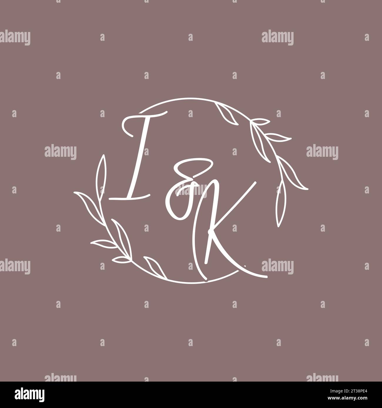 IK wedding initials monogram logo ideas vector graphic Stock Vector ...