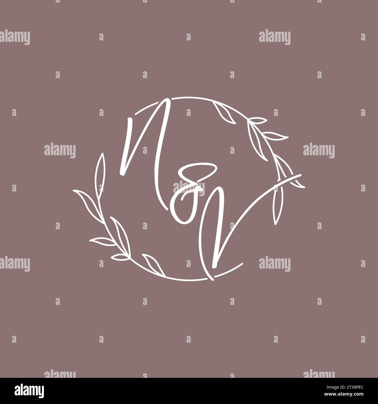 Nv initials logo hi-res stock photography and images - Alamy