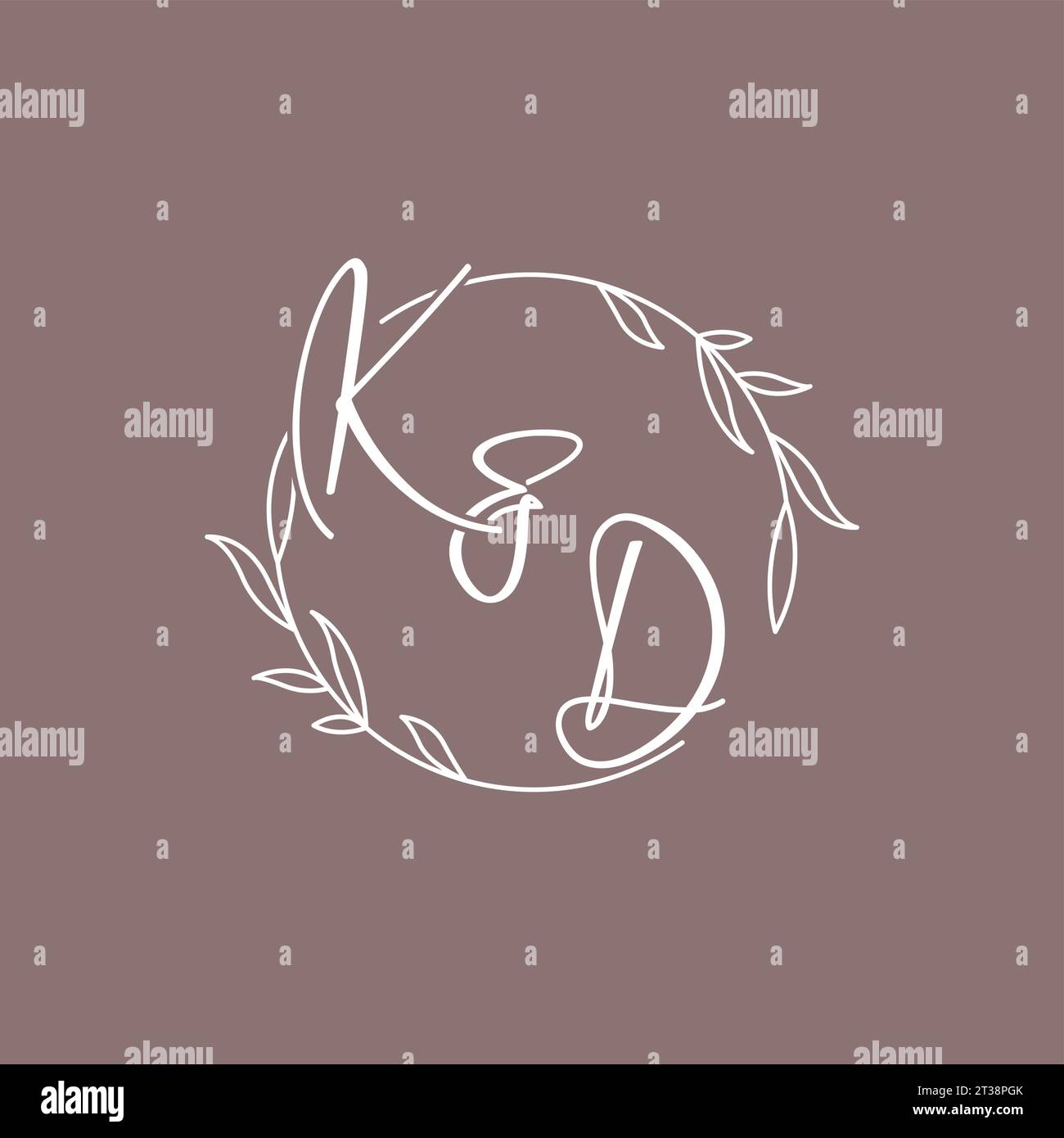 KD wedding initials monogram logo ideas vector graphic Stock Vector ...