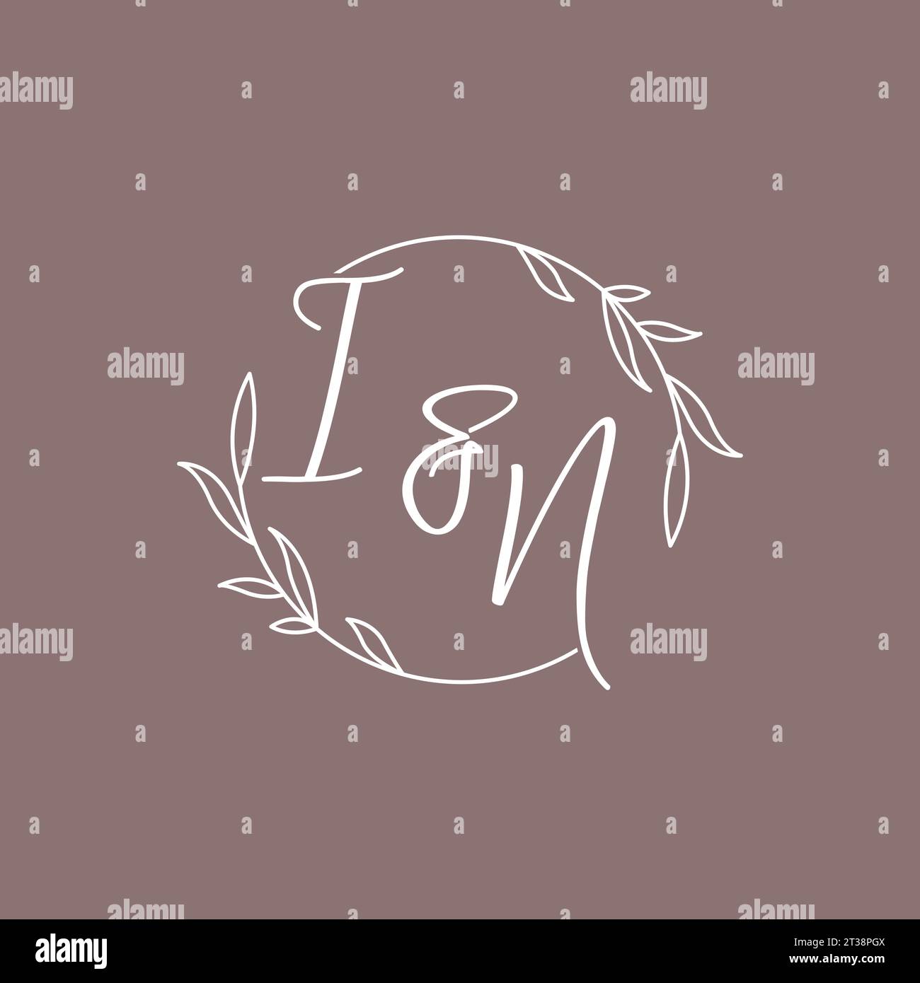 IN wedding initials monogram logo ideas vector graphic Stock Vector ...