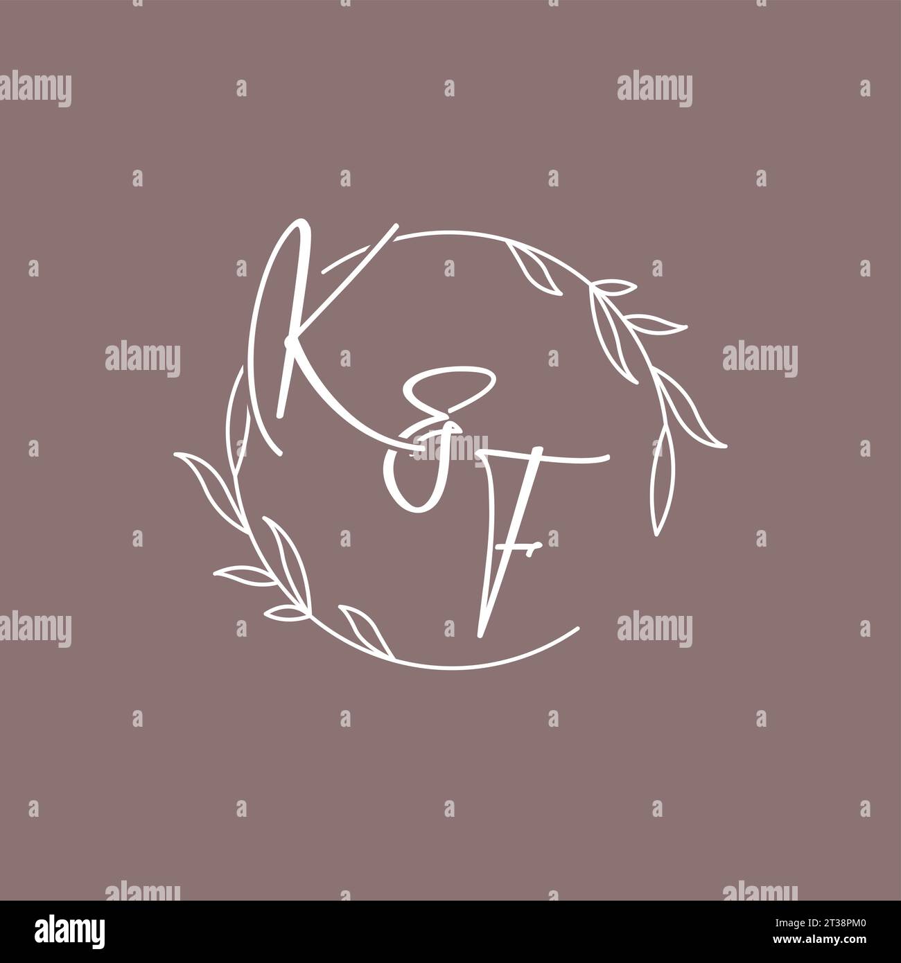 KF wedding initials monogram logo ideas vector graphic Stock Vector ...